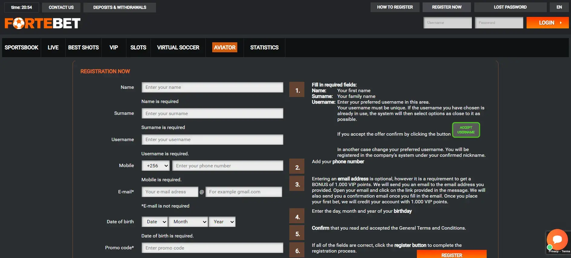 Fortebet in Uganda: Register & Get Up to 1M UGX
